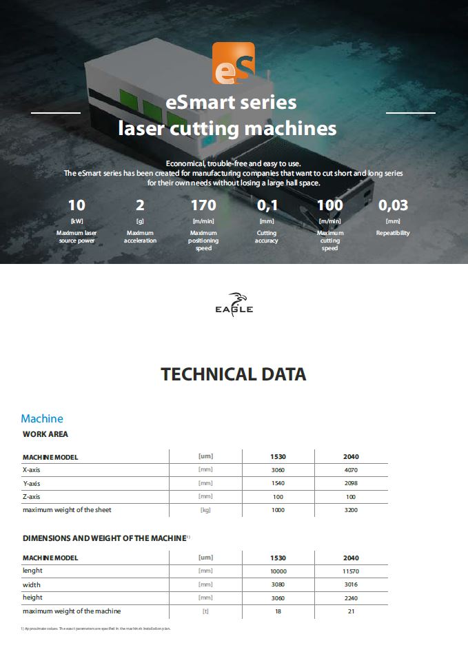 Eagle eSmart - laserový rezací stroj | Canmet s.r.o.